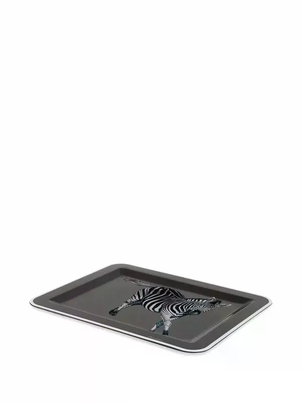 Dolce & Gabbana Medium Zebra-print Wood Tray