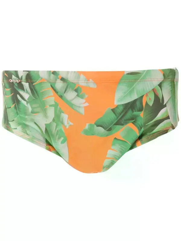 AMIR SLAMA Printed Swim Trunks - Orange