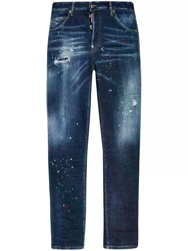 Dsquared2 Paint-splatter Jeans - Blue