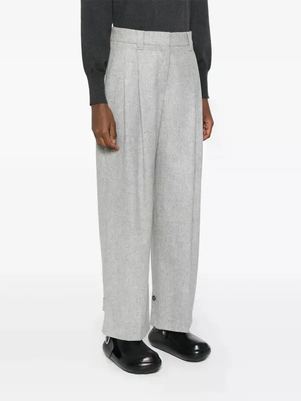 Brunello Cucinelli Tailored Virgin Wool-cashmere Trousers - Grey