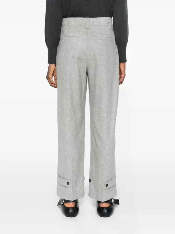 Brunello Cucinelli Tailored Virgin Wool-cashmere Trousers - Grey