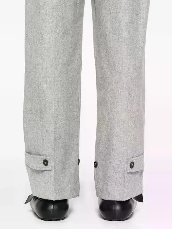 Brunello Cucinelli Tailored Virgin Wool-cashmere Trousers - Grey