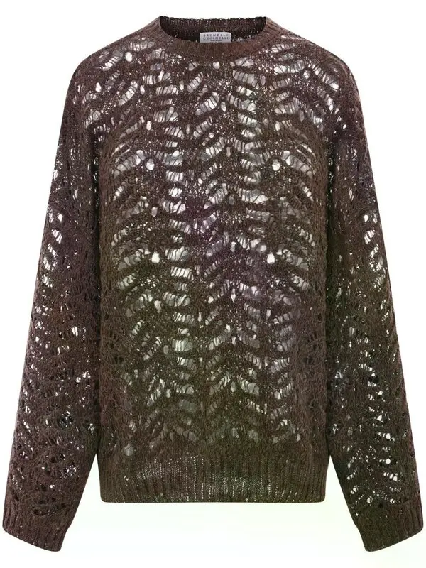 Brunello Cucinelli Sequin-embellished Sweater - Brown