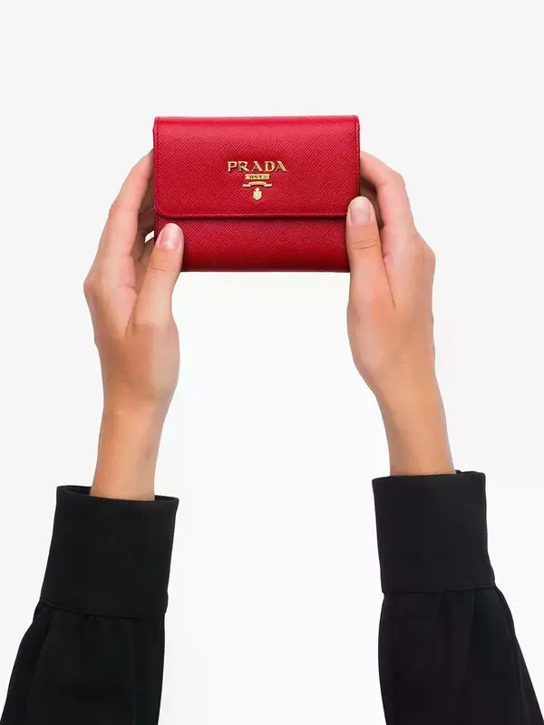 Prada Logo-plaque Square Wallet