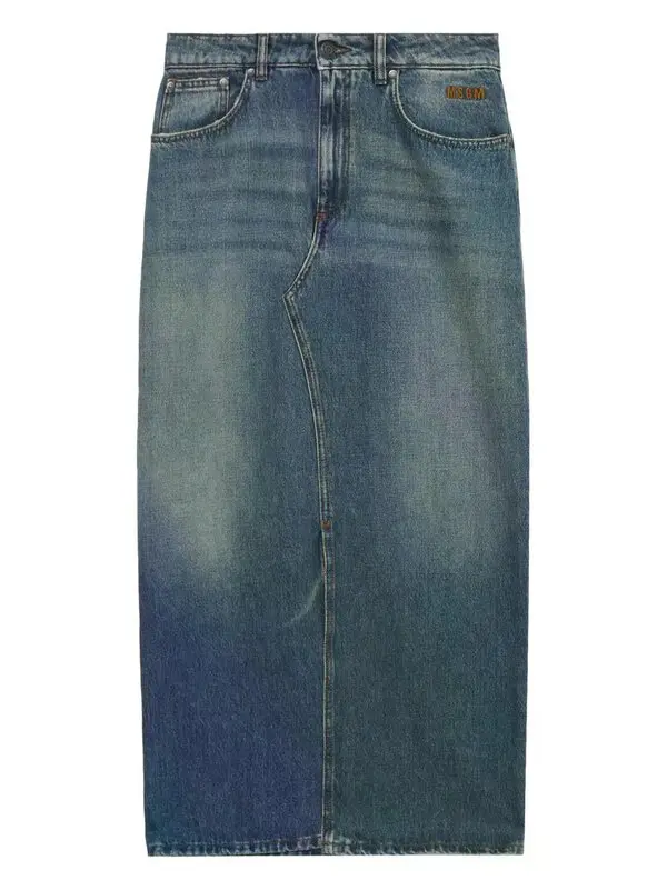 MSGM Denim Midi Skirt