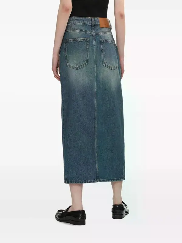 MSGM Denim Midi Skirt