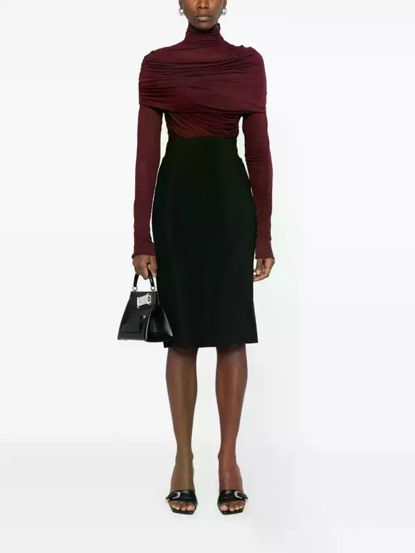 MUGLER Ruched Top