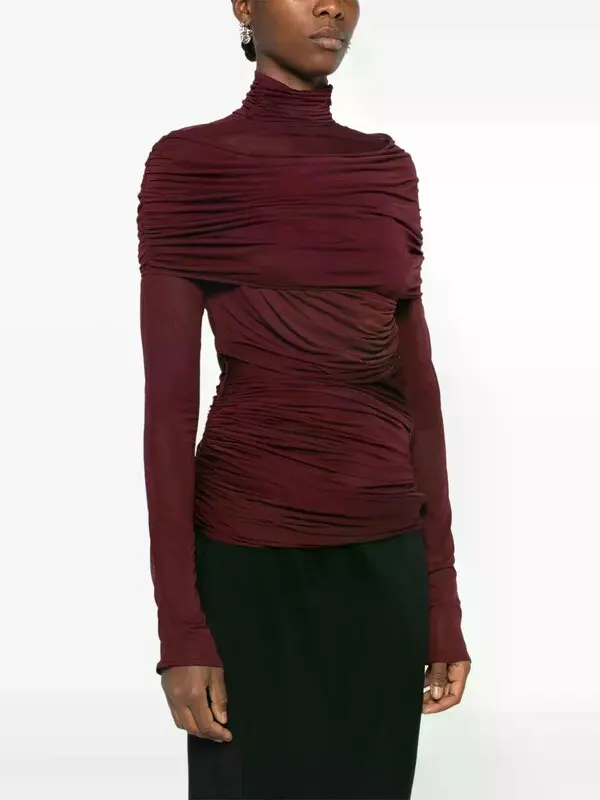MUGLER Ruched Top