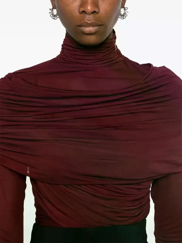 MUGLER Ruched Top
