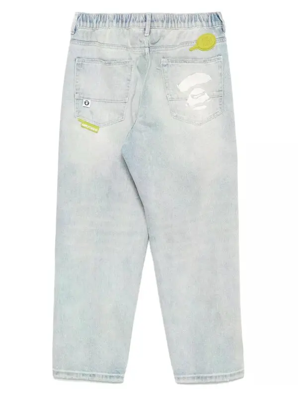 AAPE BY *A BATHING APE Moonface-logo Jeans - Blue