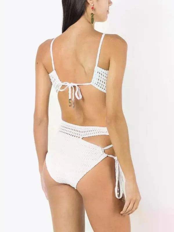 AMIR SLAMA Keyhole-detail Open-knit Bikini