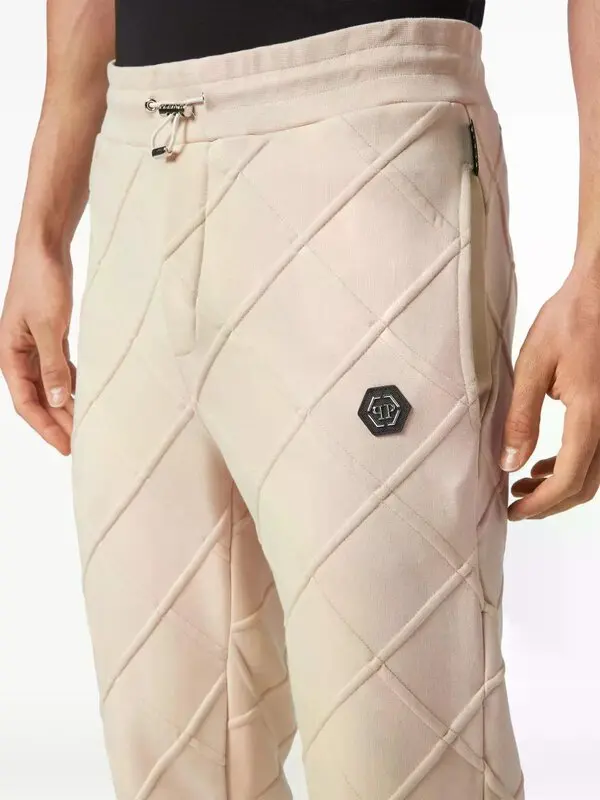 Philipp Plein Logo-appliqué Quilted Track Pants