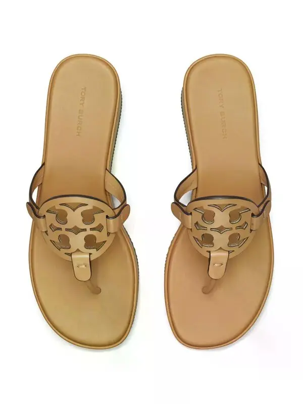 Tory Burch Miller Wedge Thong Sandals - Neutrals