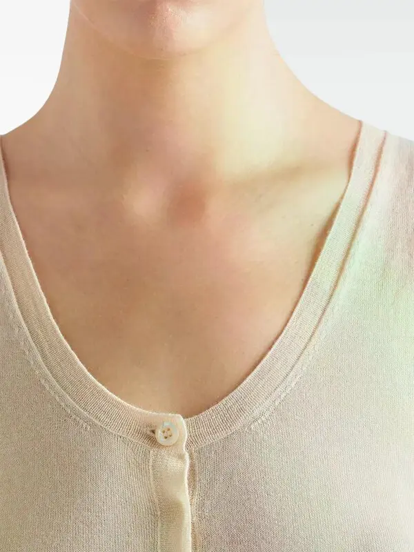 Prada Buttoned Cashmere Tank Top
