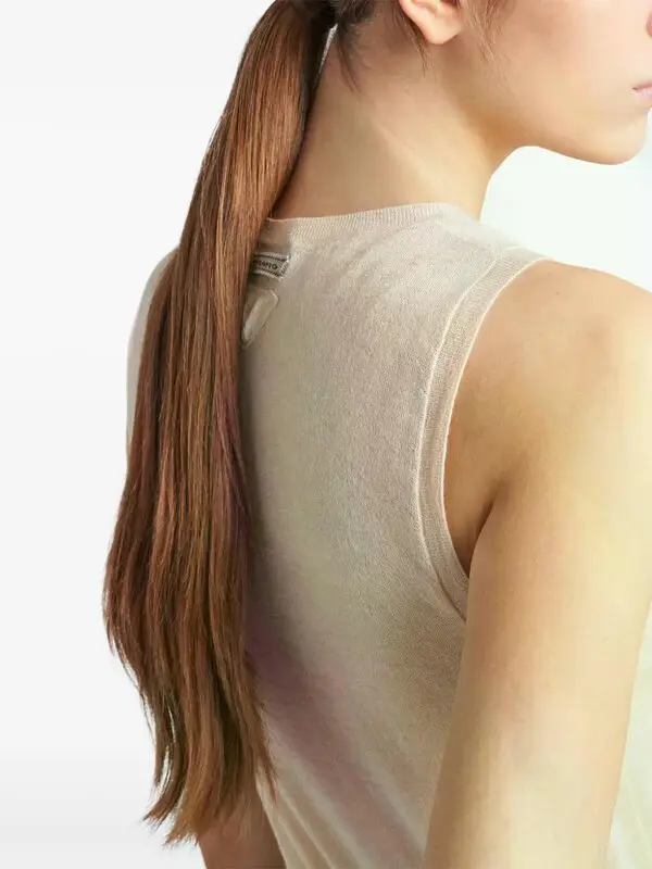 Prada Buttoned Cashmere Tank Top