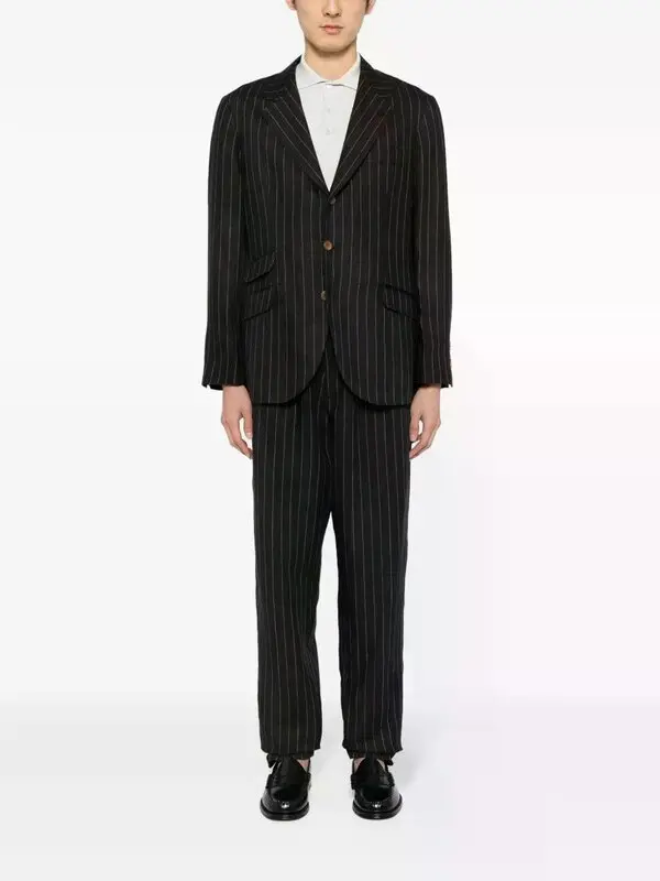 Brunello Cucinelli Pinstripe Virgin Wool Blazer - Grey