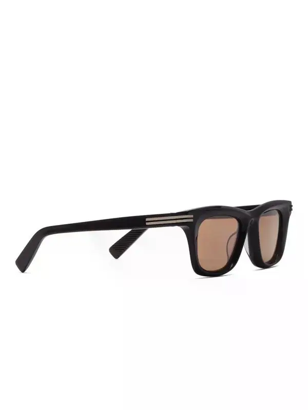 Zegna Oversized Square Sunglasses - Black