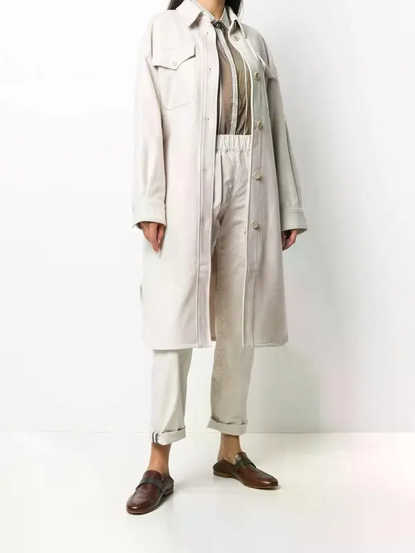 Brunello Cucinelli Belted Denim Coat