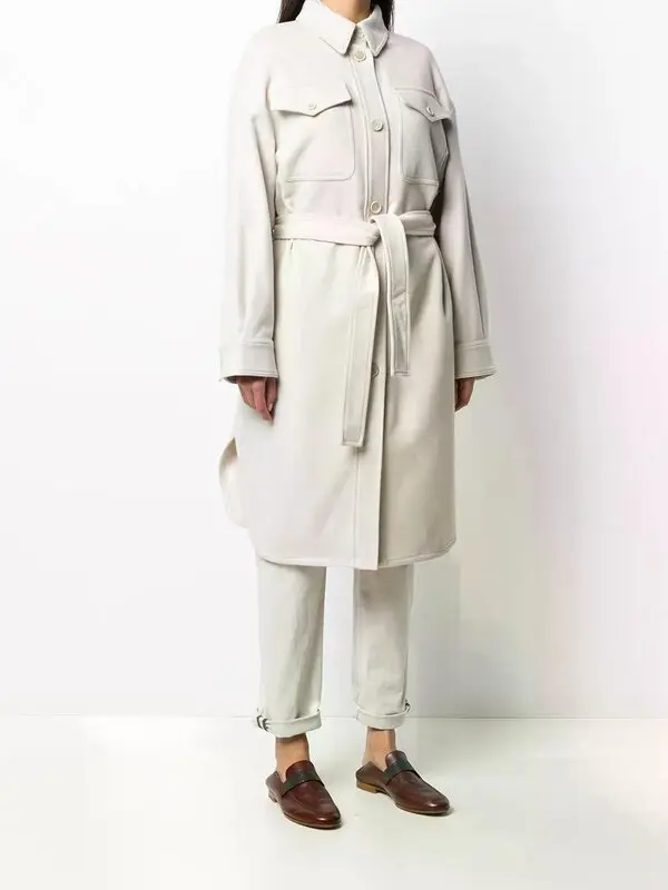 Brunello Cucinelli Belted Denim Coat