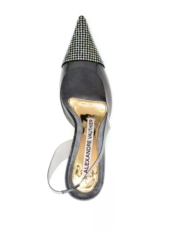 Alexandre Vauthier Rhinestone-embellished Slingback Pumps