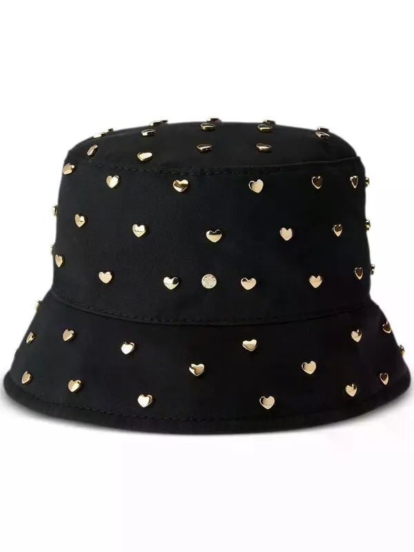 MAISON MICHEL Axel Stud-embellished Bucket Hat - Black