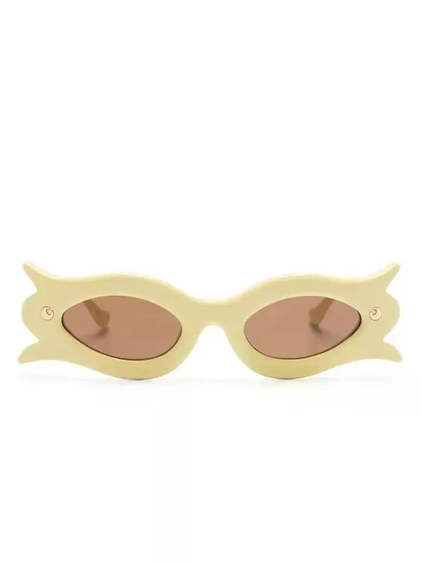 Nanushka Tully Floral-frame Sunglasses - Yellow