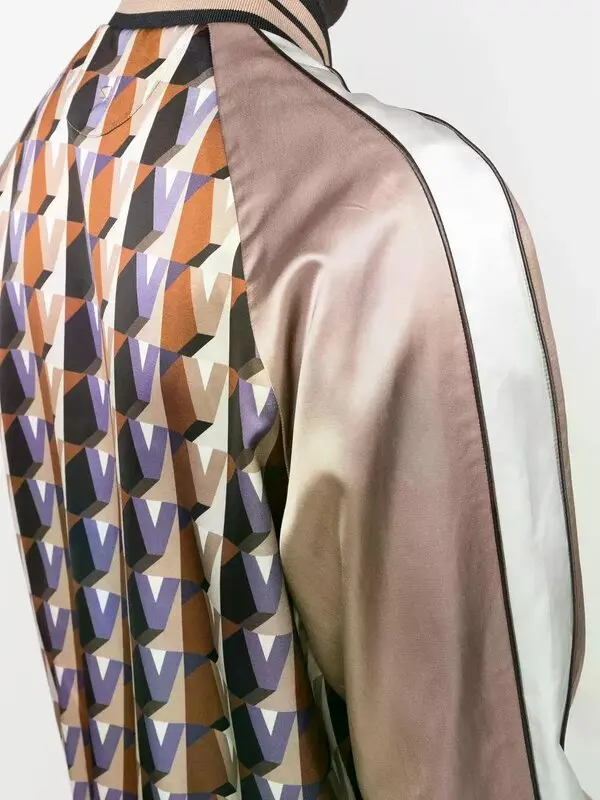 Valentino Garavani Geometric-print Bomber Jacket