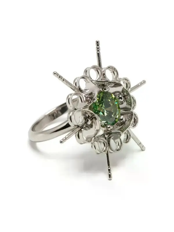 D'HEYGERE Solitaire Pompadour Ring - Silver