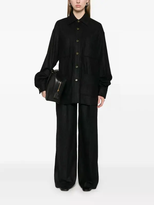 LE SULLY STUDIO Pinstriped Overshirt