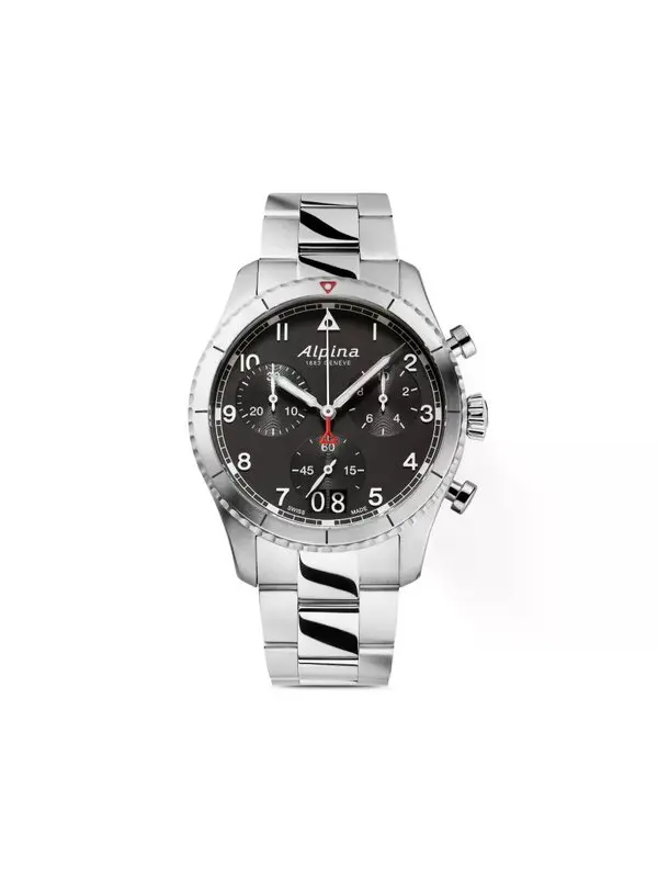 ALPINA Startimer Pilot Quartz Chronograph Big Date 41mm - Black