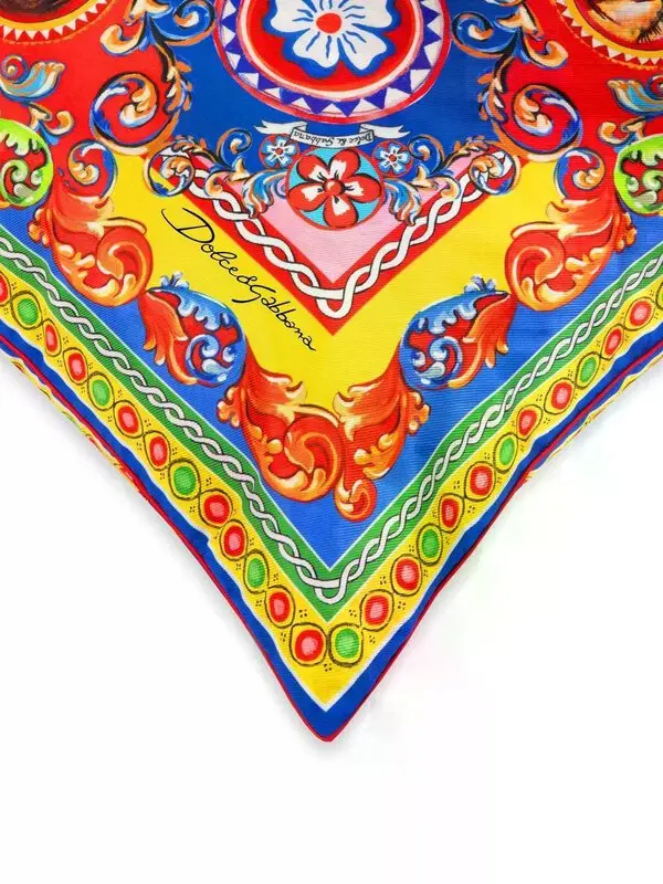 Dolce & Gabbana Large Carretto Silk Cushion
