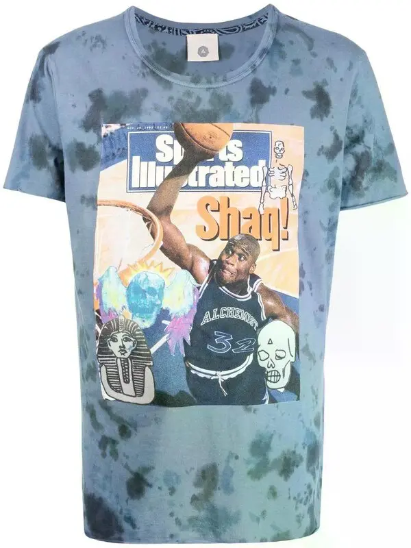 Alchemist Graphic Print Tie-dye T-shirt - Blue