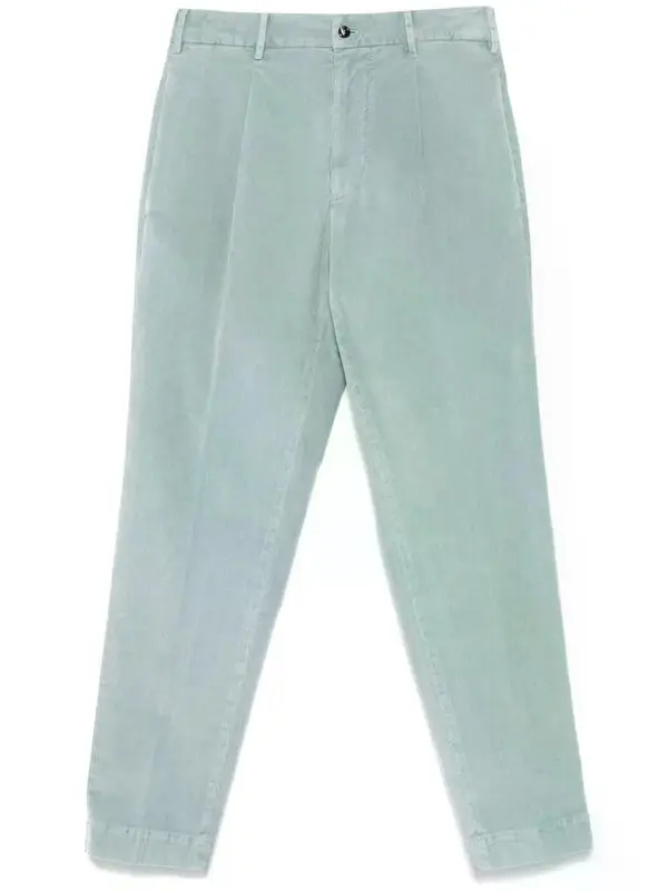 DELL'OGLIO Corduroy Tapered Trousers - Blue