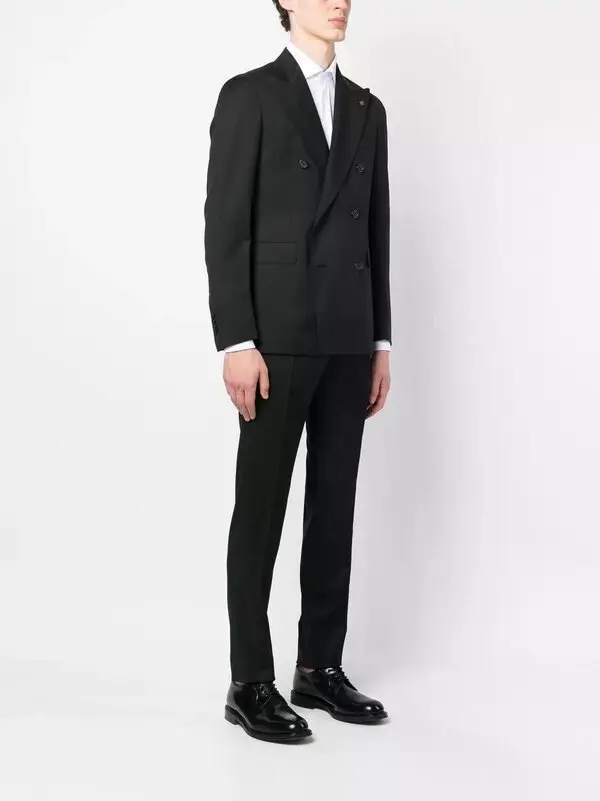 Tagliatore Double Breasted Suit - Black