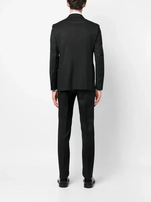 Tagliatore Double Breasted Suit - Black
