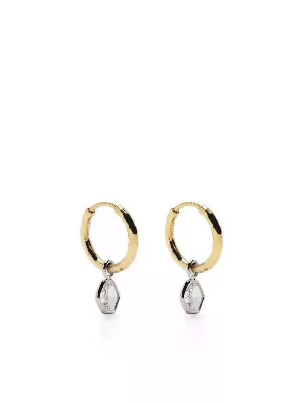 OCTAVIA ELIZABETH 18kt Yellow Petit Gabby Diamond Hoop Earring - Gold