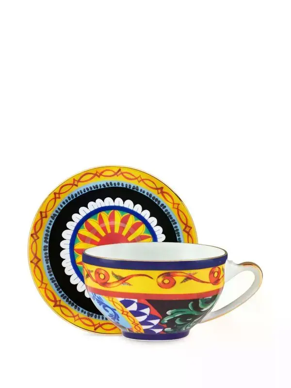 Dolce & Gabbana Archive-print Porcelain Tea Set
