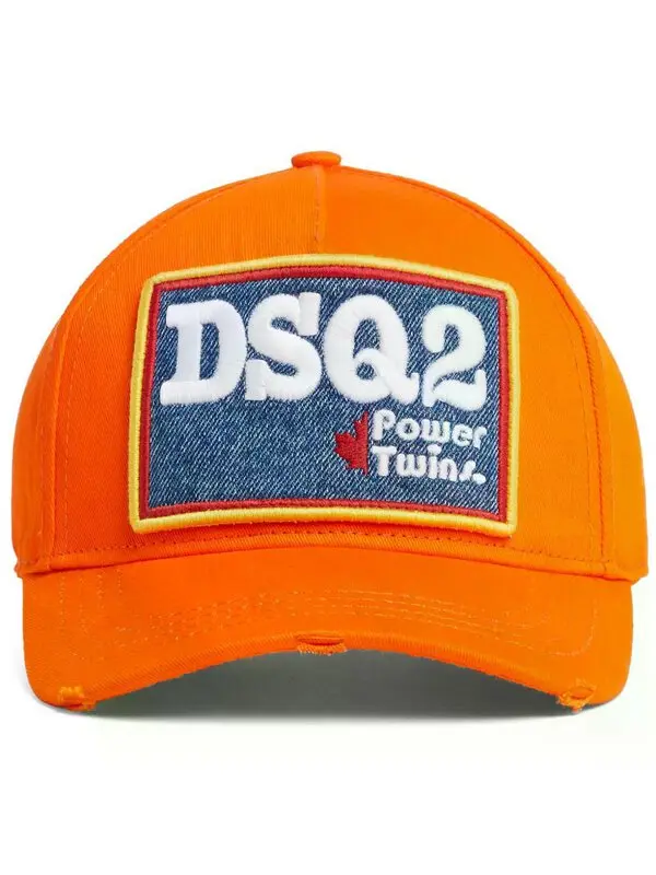 Dsquared2 Denim Patch Baseball Cap - Orange
