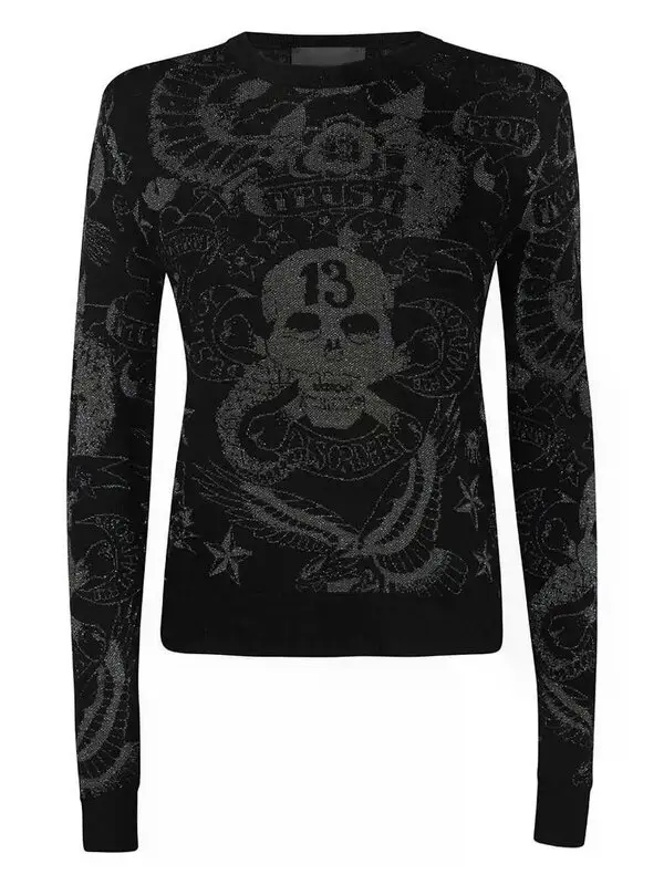 John Richmond Patterned-jacquard Top