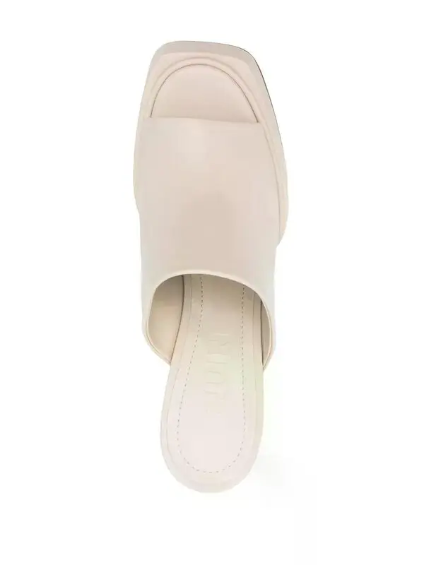 3JUIN Leather Block Heel Sandals