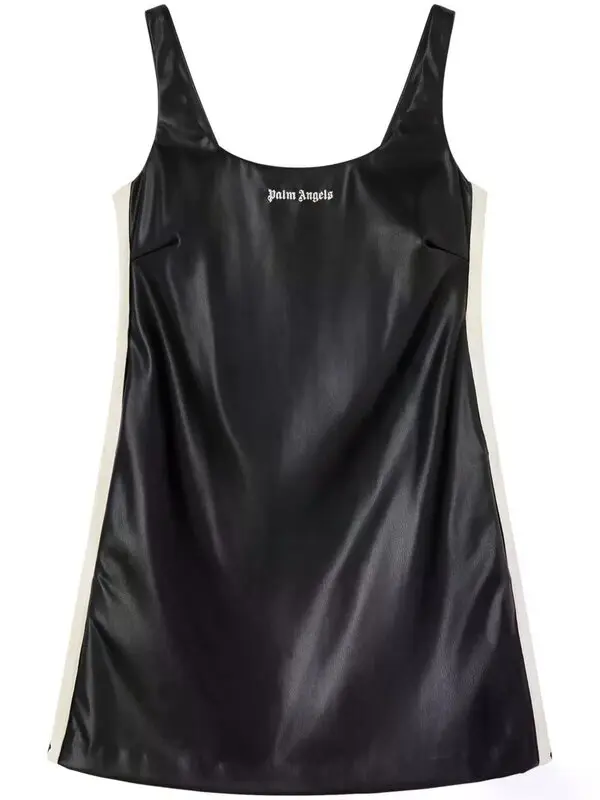 Palm Angels Logo-embroidered Square-neck Minidress