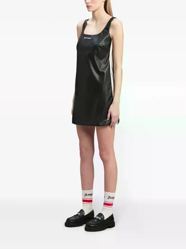 Palm Angels Logo-embroidered Square-neck Minidress
