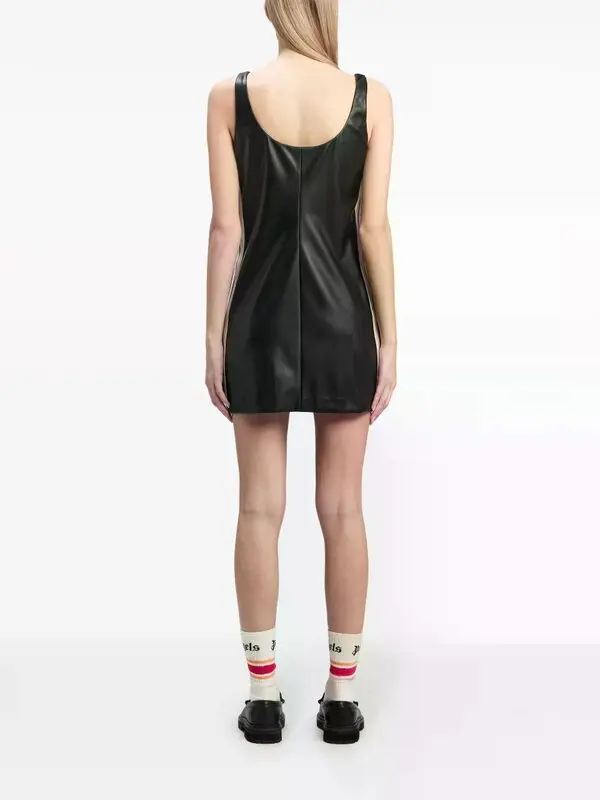 Palm Angels Logo-embroidered Square-neck Minidress
