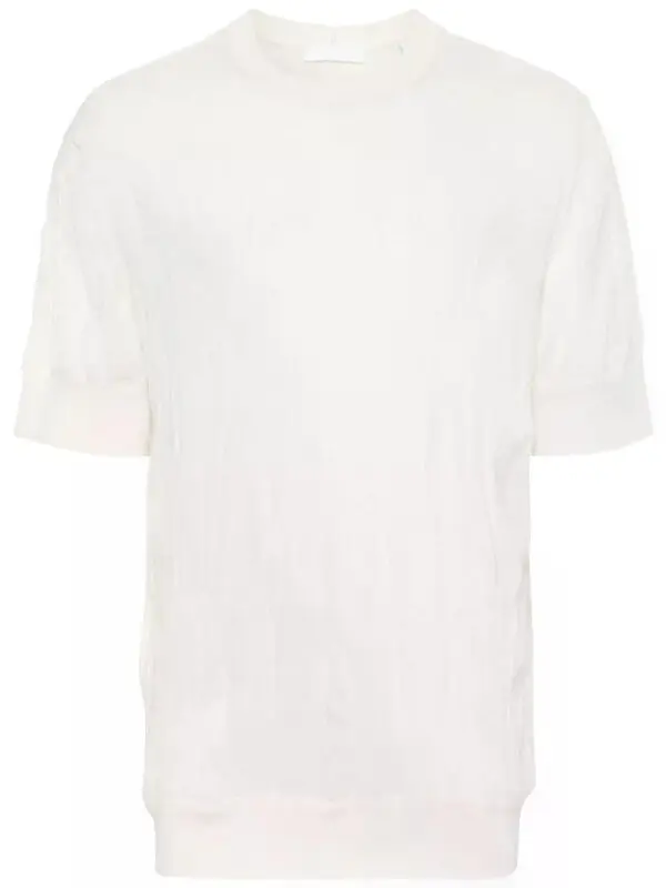 Helmut Lang Crushed-effect Merino Wool Blend Sweater