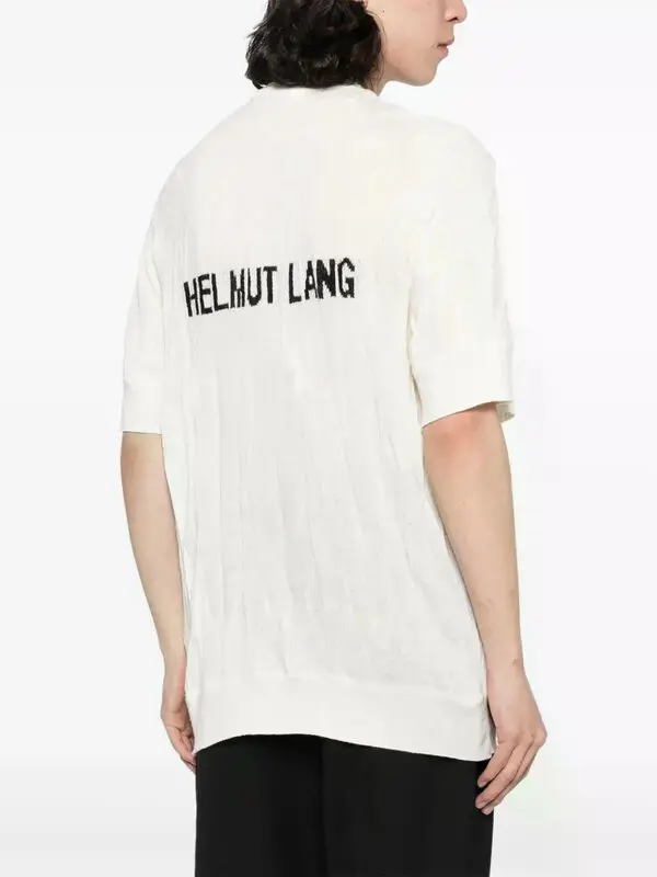 Helmut Lang Crushed-effect Merino Wool Blend Sweater