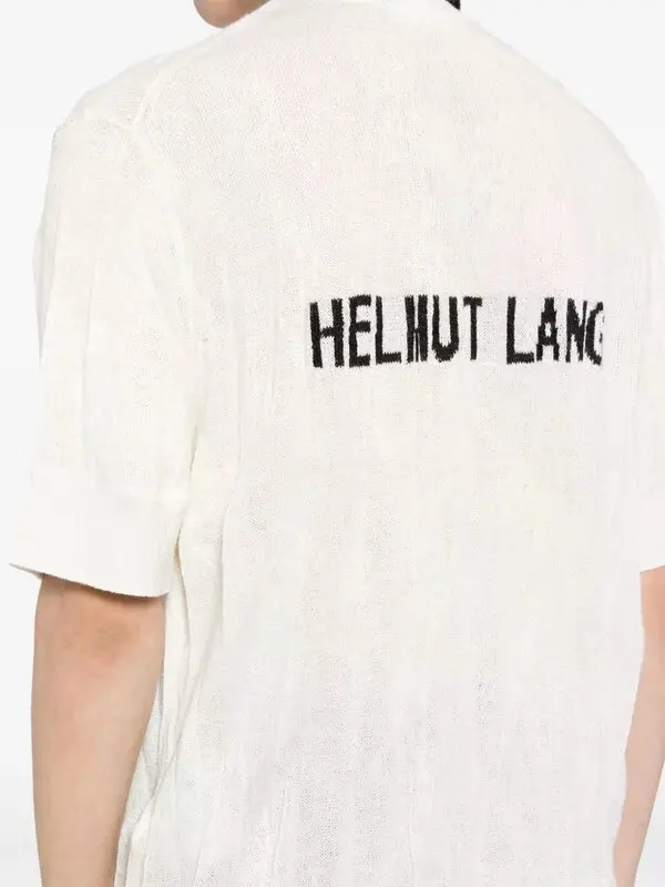 Helmut Lang Crushed-effect Merino Wool Blend Sweater