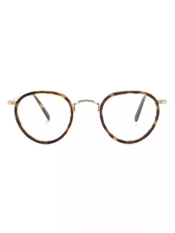 Oliver Spencer Mp-2 Round-frame Glasses - Brown