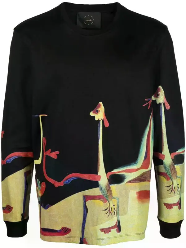 LIMITATO Joan Miró-print Cotton Sweatshirt - Black