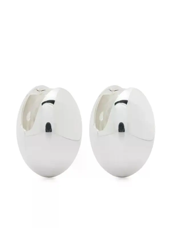 EMILI Medium Loe Hoop Earrings - Silver