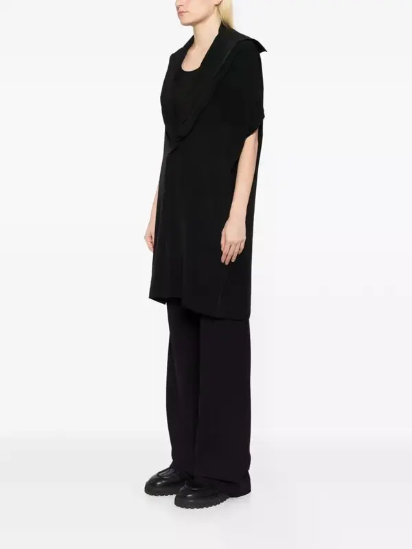 Yohji Yamamoto V-neck Sleeveless Dress